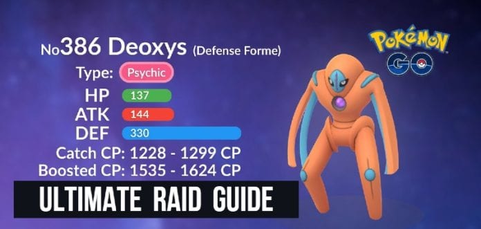 Deoxys Defense Forme Ultimate Raid Guide (Pokemon Go)