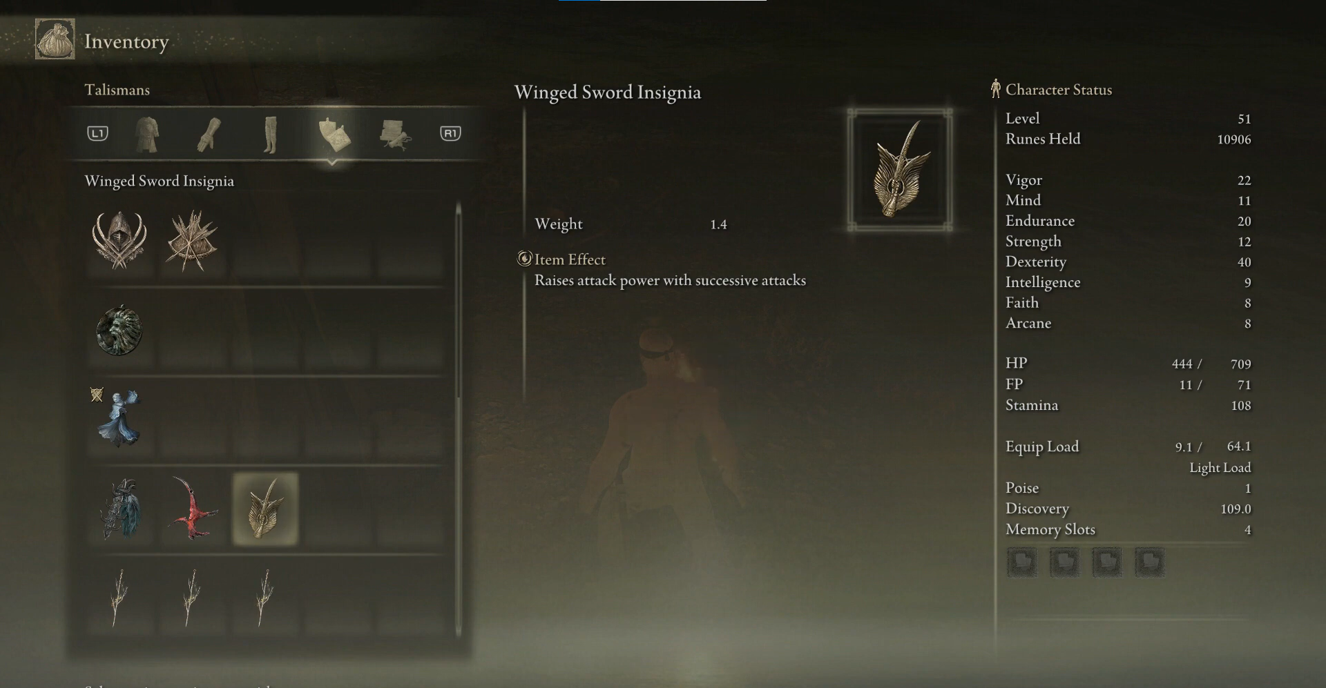 Elden Ring: Winged Sword Insignia Talisman, All Details