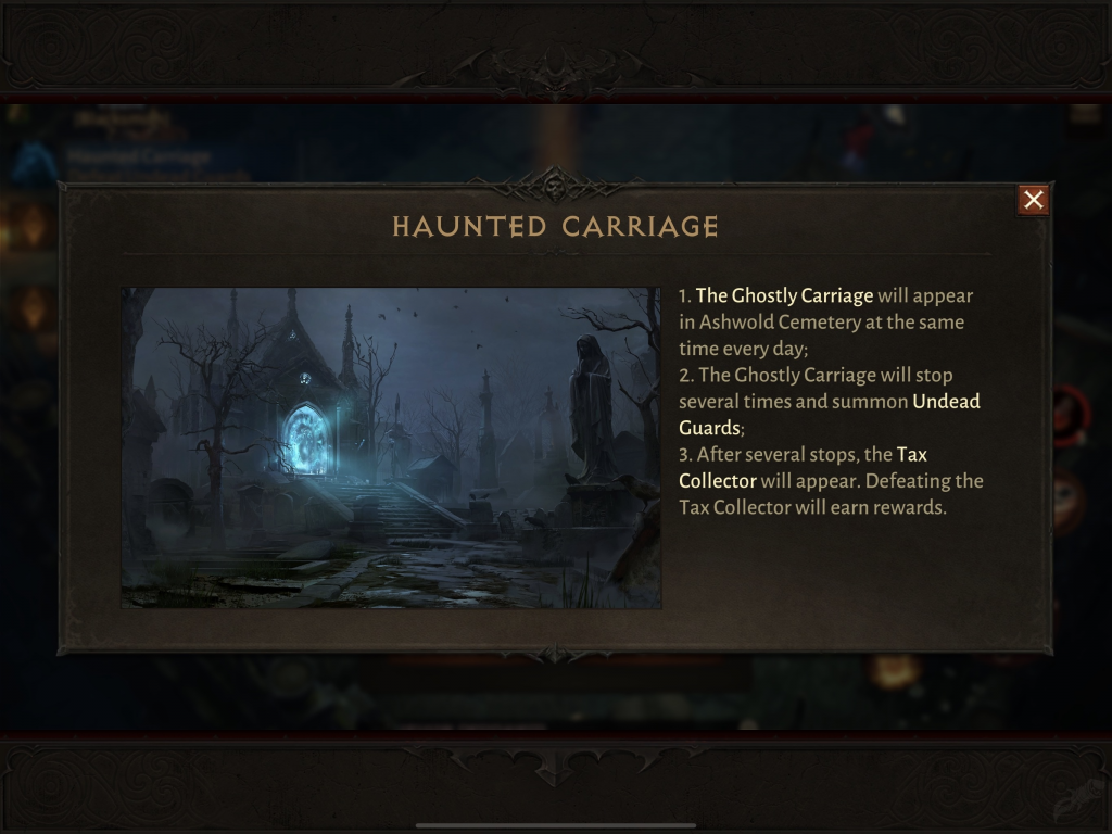 Diablo Immortal: Tax Collector - Haunted Carriage Event