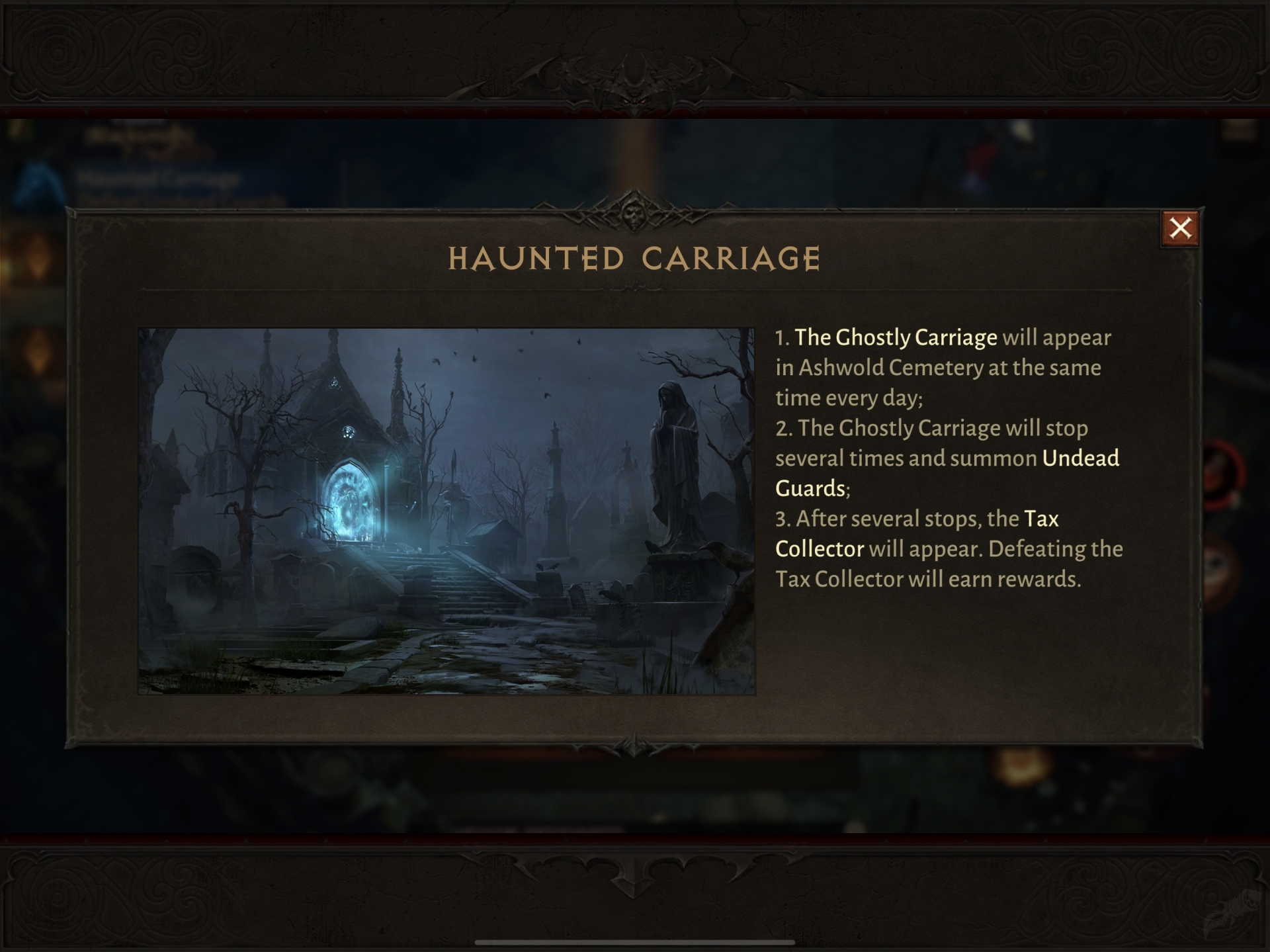 Diablo Immortal: Tax Collector - Haunted Carriage Event
