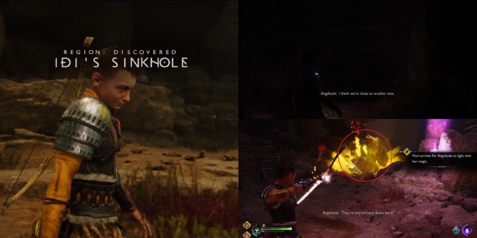 God of War: Ragnarok - All Wretch Nests in Idi's Sinkhole