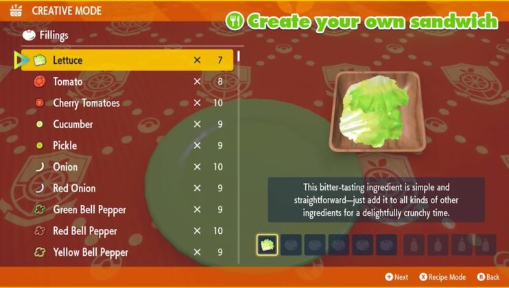 Pokemon: Scarlet and Violet - Shiny sandwich; All recipes