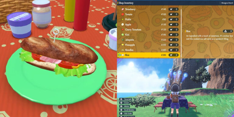 Pokemon: Scarlet and Violet - Shiny sandwich; All recipes