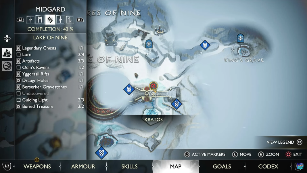 God of War: Ragnarok, Lake of Nine Artifact - Where to find?