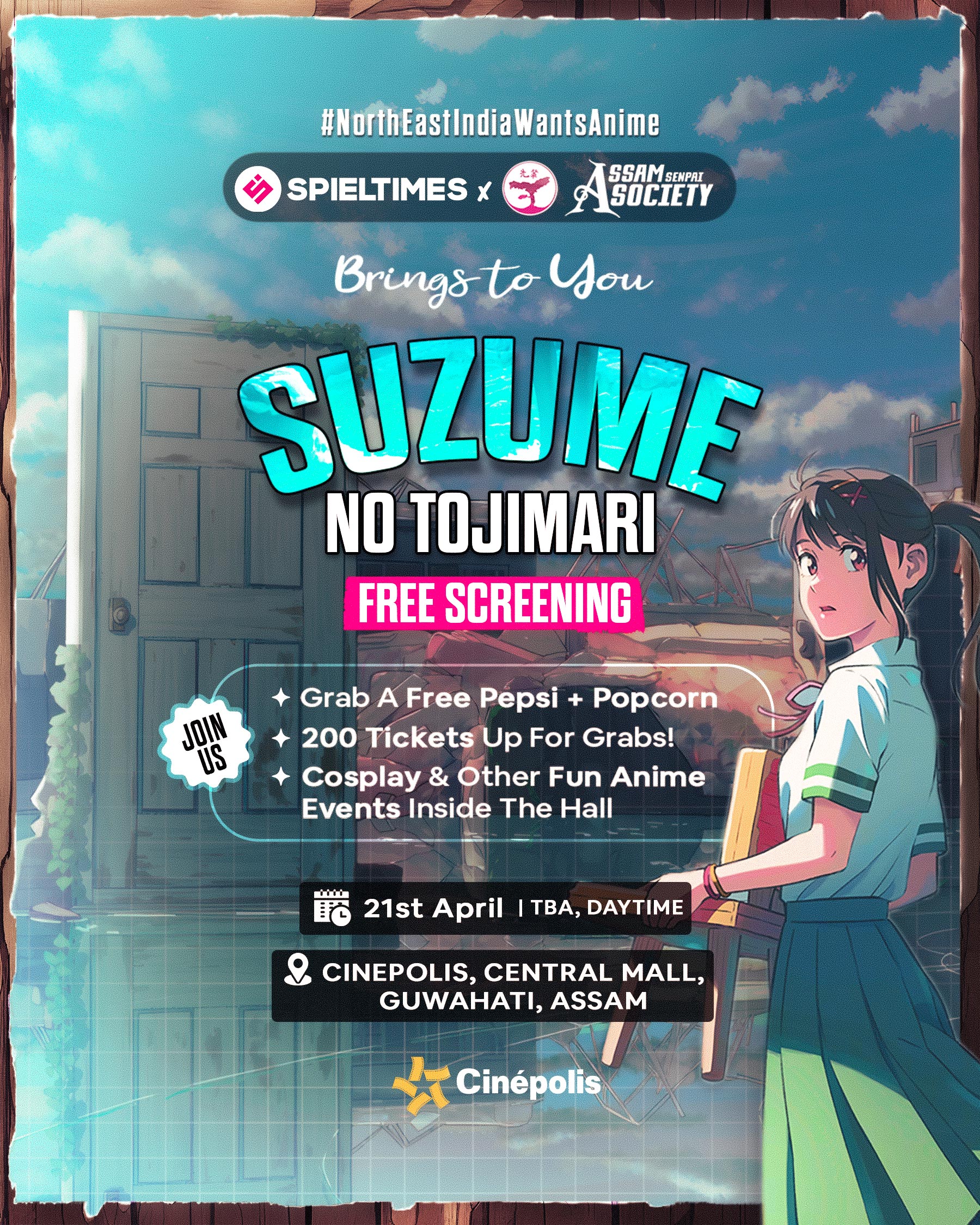 Full details of the Suzume Screening in Guwahati