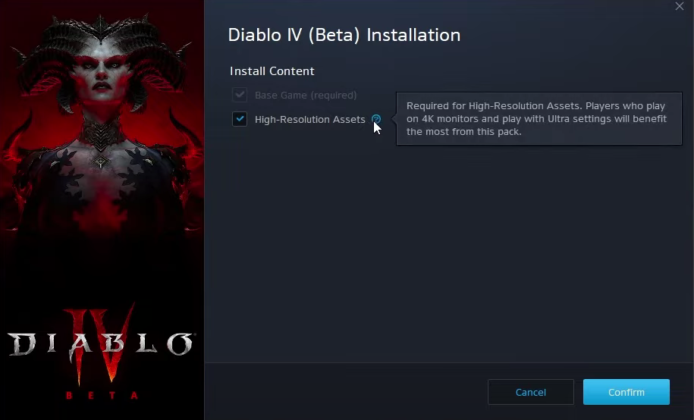 Diablo 4: How to Install High-Resolution Assets