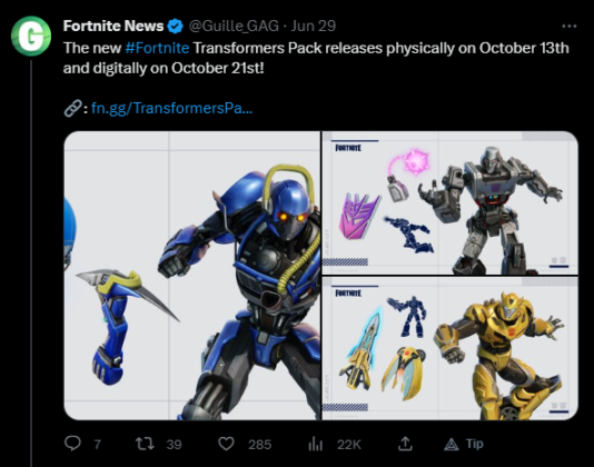 Fortnite x Transformers: How to get Bumblebee | All collab skins