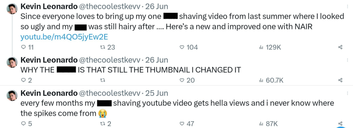 YouTuber Kevin Leonardo's Nair Video Goes Viral; TikTok Reacts