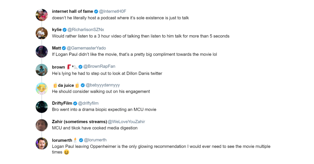 Why did Logan Paul walk out of Oppenheimer? Twitter reacts